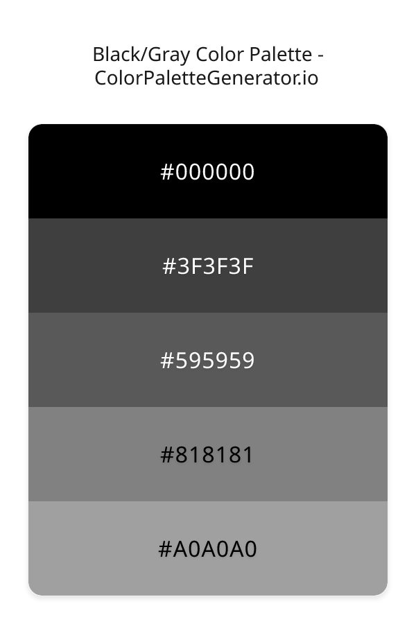 Black/Gray Color Palette – HEX, RGB & Design Inspiration